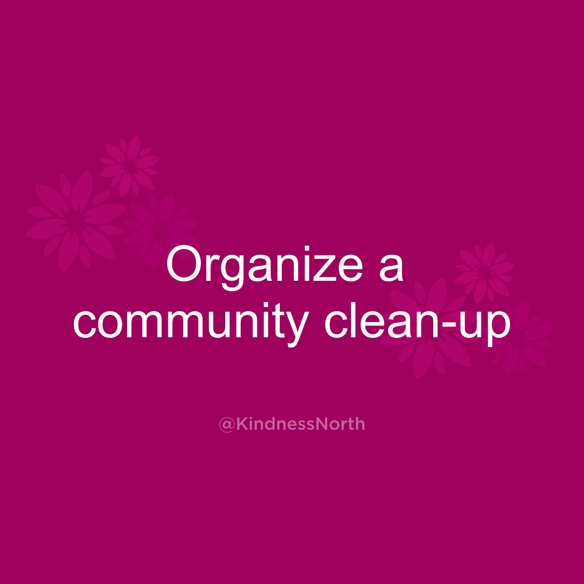 Organize a community clean-up - Kindness Project